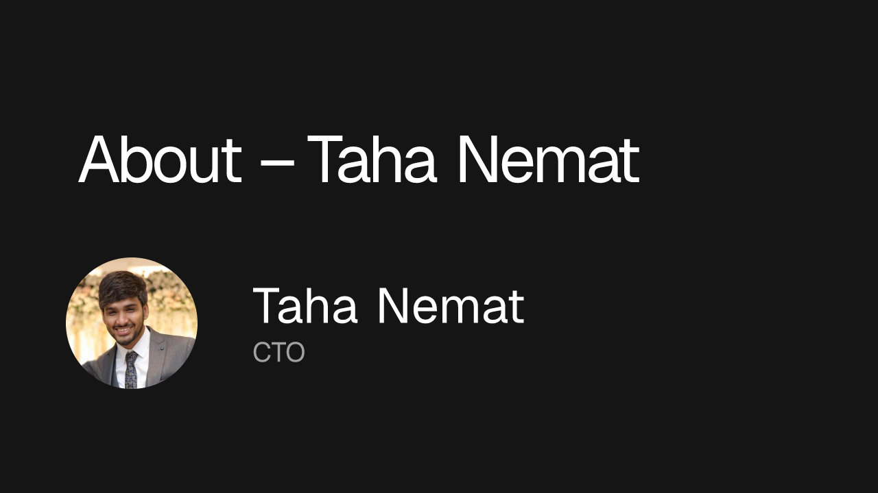About – Taha Nemat